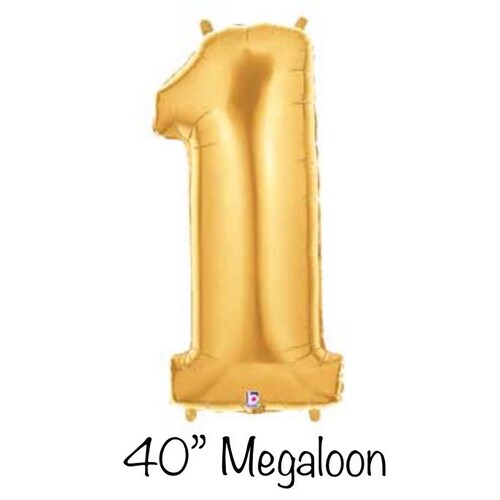 Gold Number 1 Balloon Gold First Birthday Balloons Mylar | Etsy