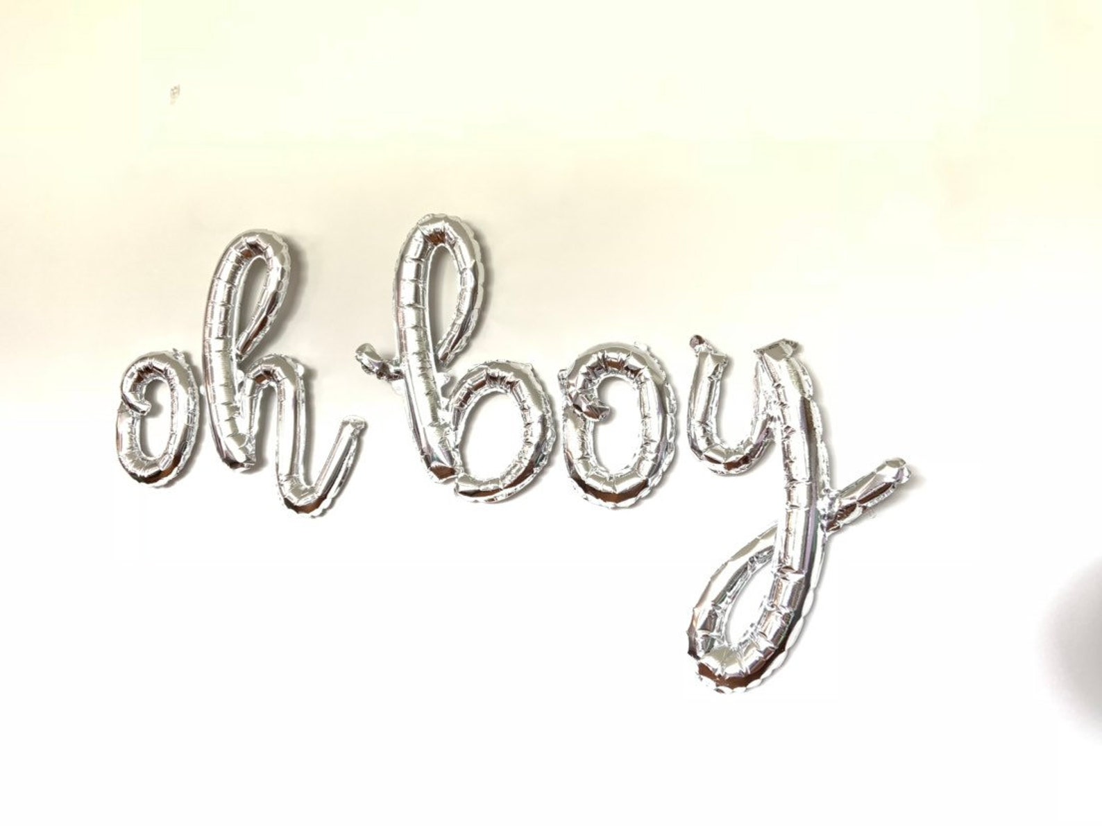 Oh Boy Balloons | Silver Baby Shower Decor | Silver Oh Boy Sign ...