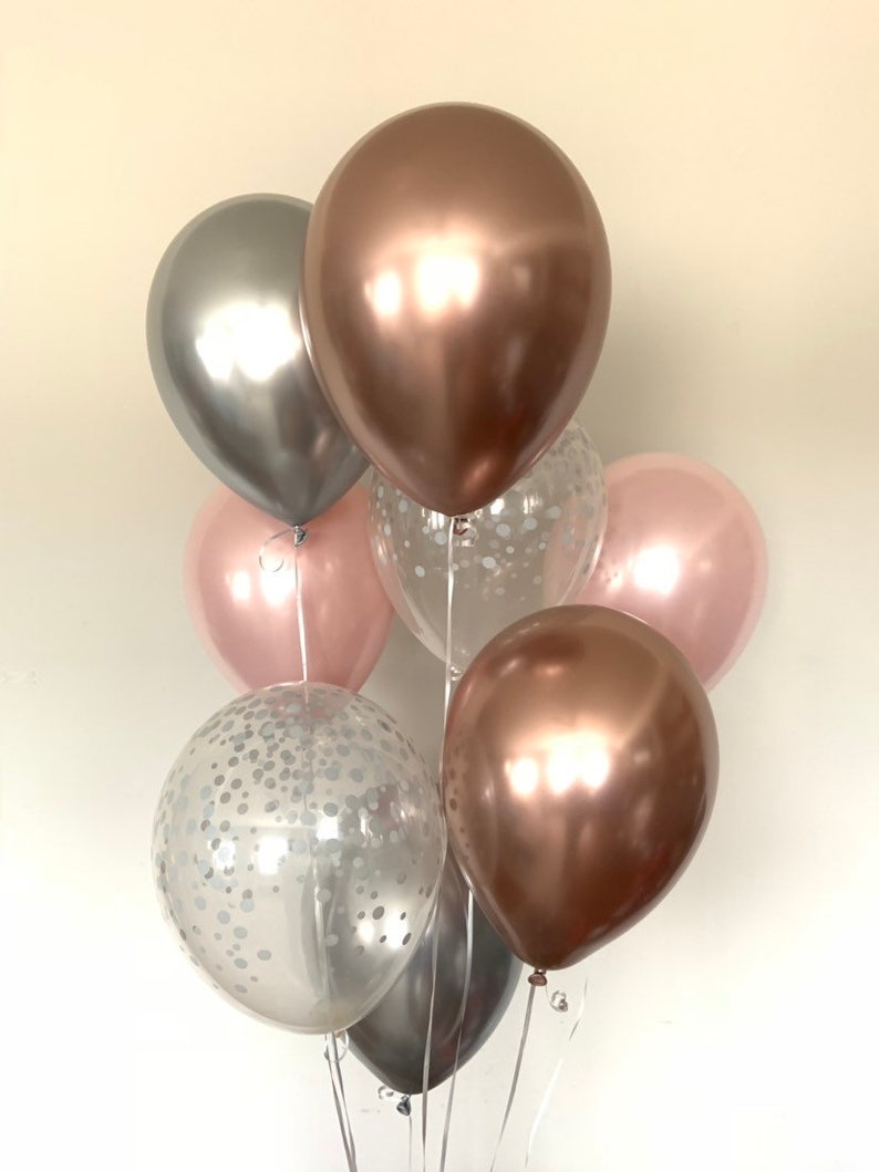 Pink Blush Balloons | Blush Balloons | Silver and Blush Balloons ...