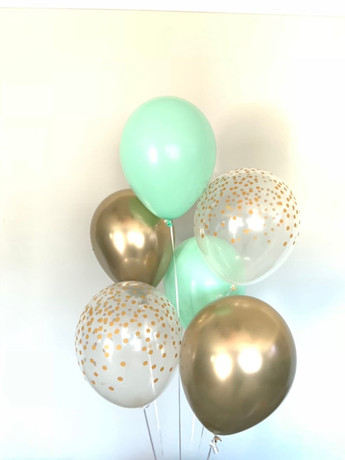 Mint and Gold Balloon | Gold and Mint Balloons | Mint and Gold Balloons ...