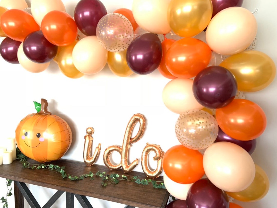 Fall Balloon Garland DIY Kit Blush and Burgundy Bridal | Etsy