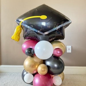 Graduation Balloon Tower Kit | Congrats Grad Balloon Tower | 2024 Grad ...