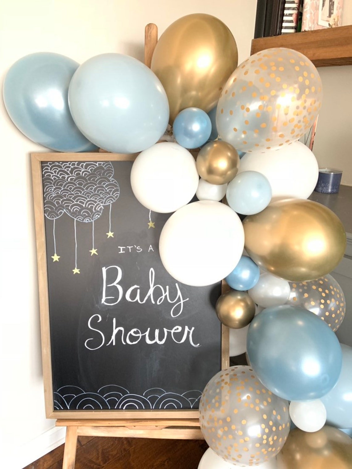 Slate Blue and Fog Balloon Garland Kit Dusty Blue Bridal - Etsy