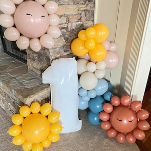 Little Sunshine Balloons | First Trip Around the Sun Birthday Little ...