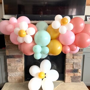 Boho Balloon Garland | Daisy Balloons Boho Rainbow Baby Shower | Boho ...