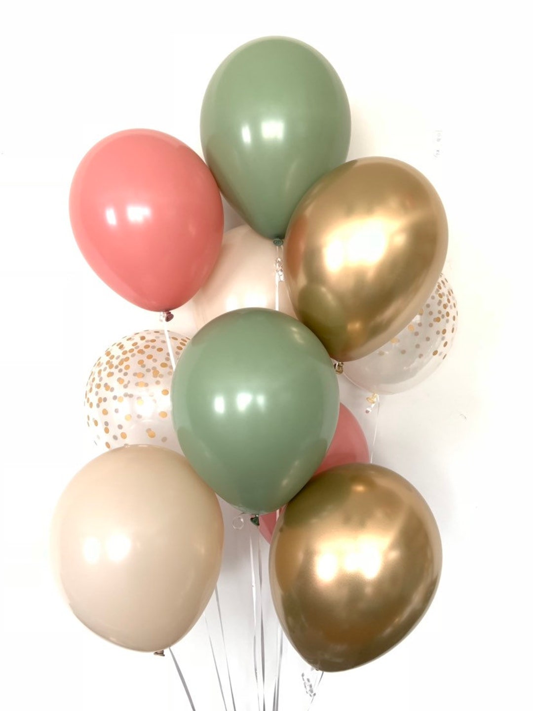Green and Rose Balloons | Light Green Wedding Decor | Green and Blush ...