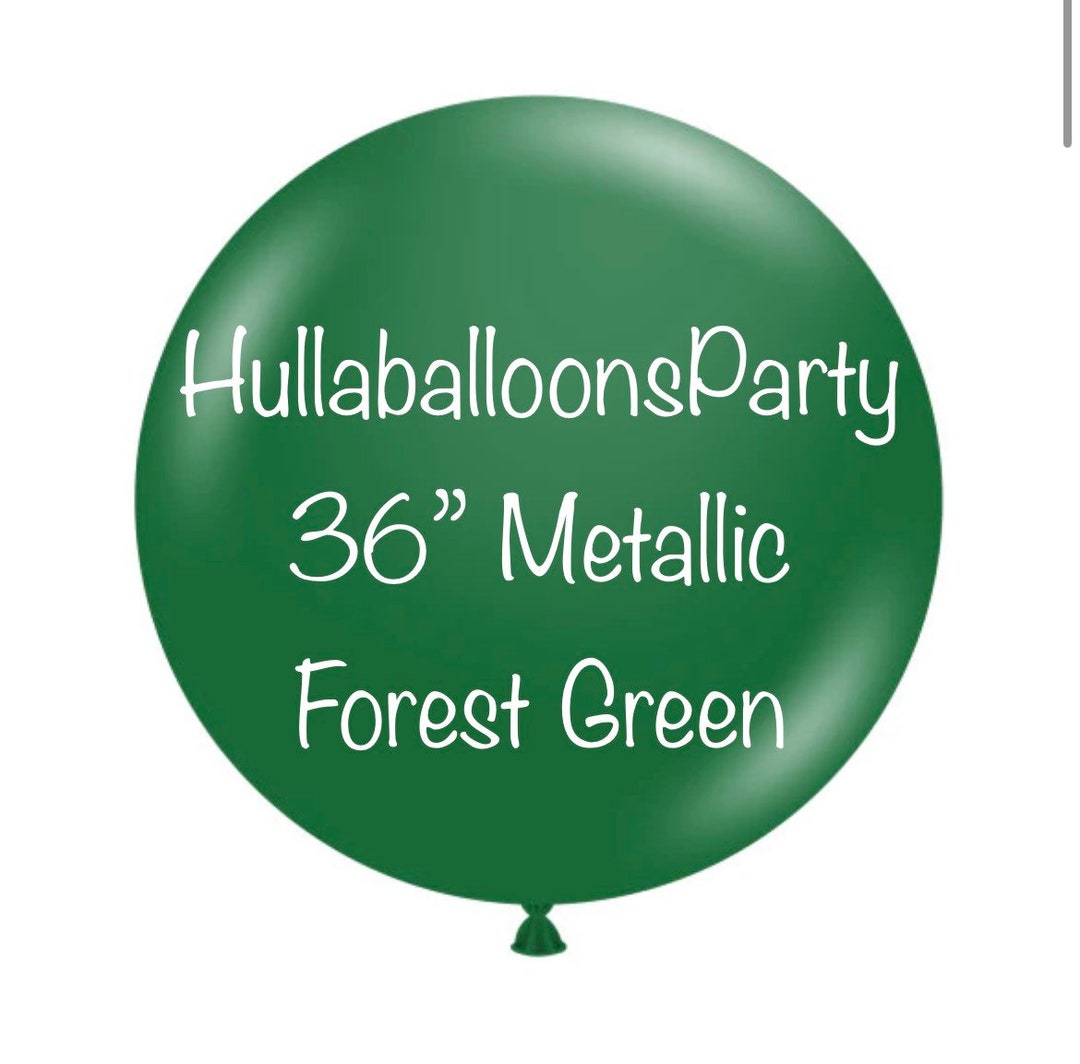Jumbo 36” Metallic Forest Green Balloons | Large Dark Green Balloon ...