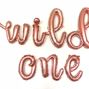 Wild One Balloons | Wild One Baby Shower Decor | Rose Gold Wild One ...