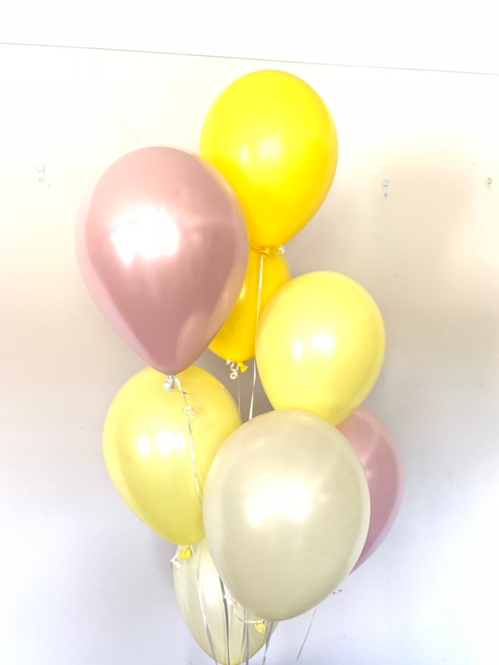 Yellow and Blush Balloons | Lemon Balloons | Pink Lemonade Balloons ...