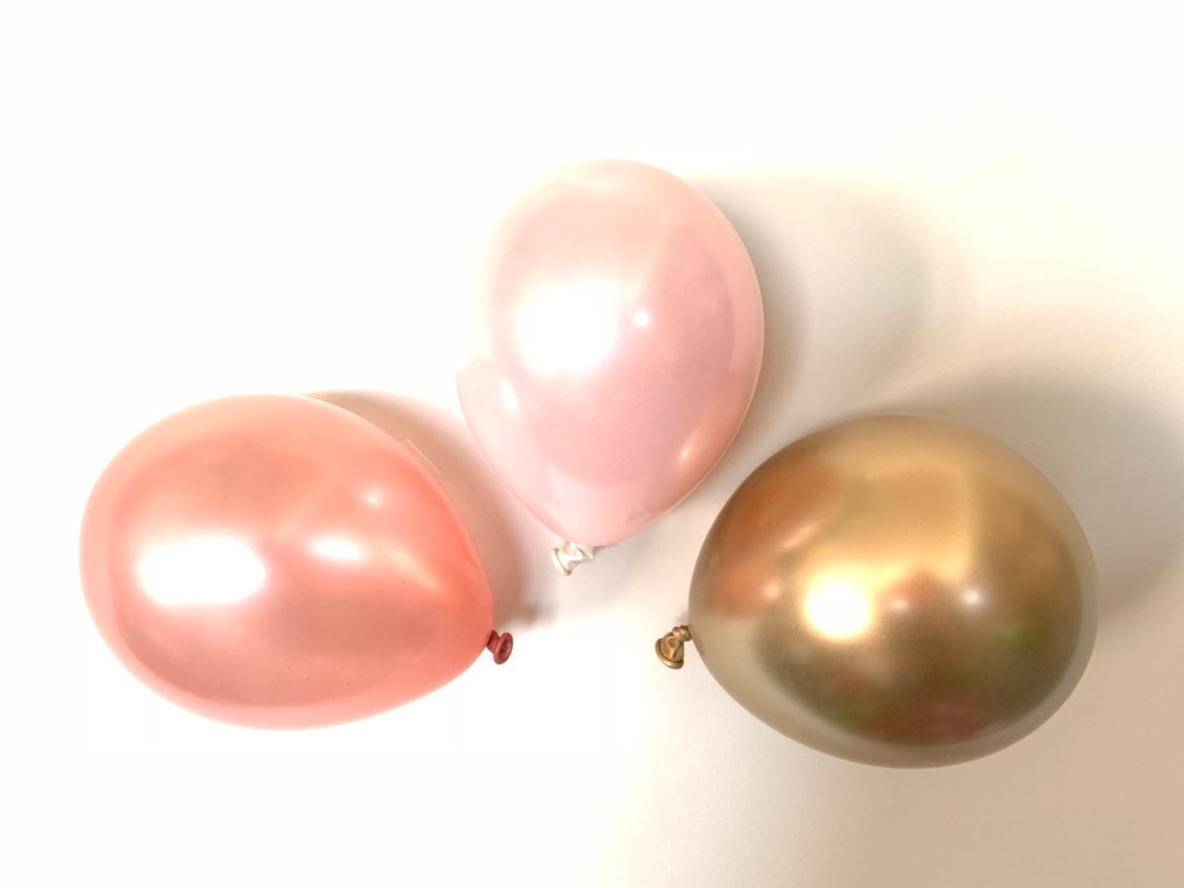 Mini Blush and Rose Gold Balloons | Blush Wedding Decor | Blush and ...