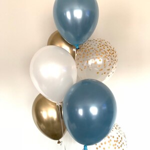 Slate Blue Balloons | Slate Blue Wedding Decor | Slate Blue and White ...