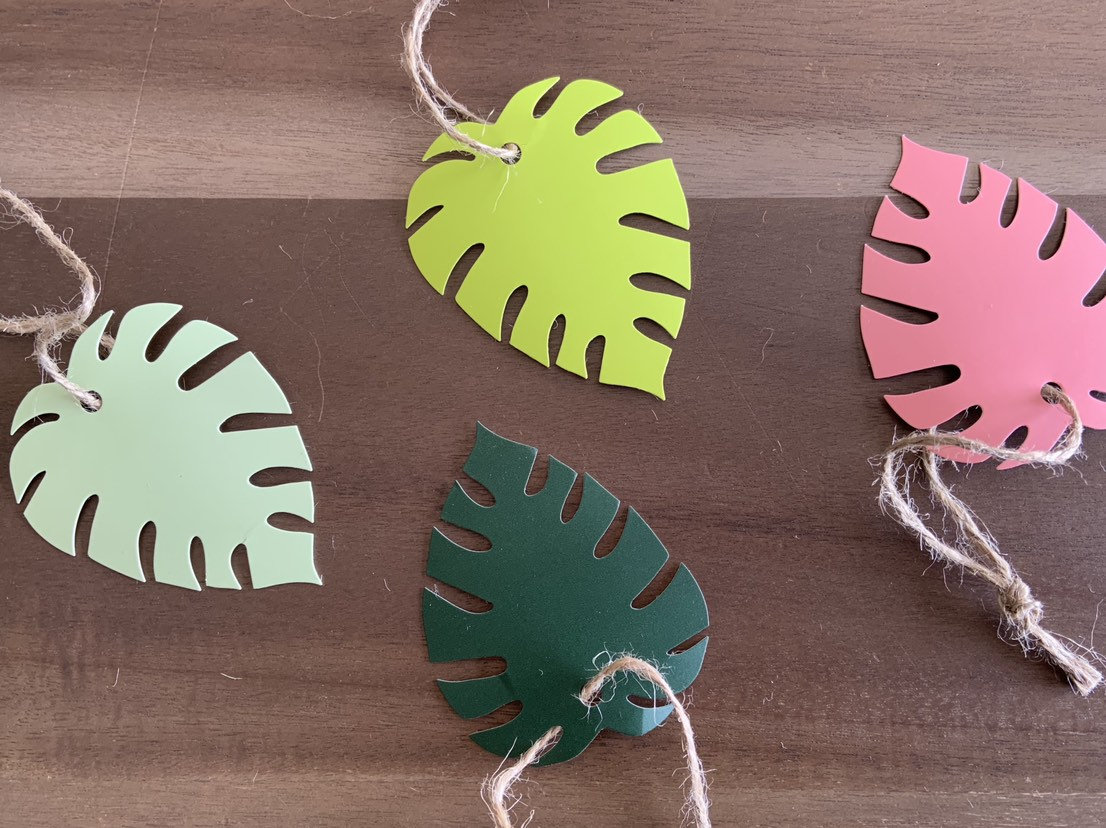 Tropical Party Decor | Tropical Leaf Tags | Monstera Leaf Tags ...