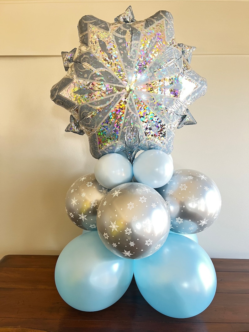 Snowflake Balloon Centerpiece DIY Kit Winter Gender Reveal - Etsy