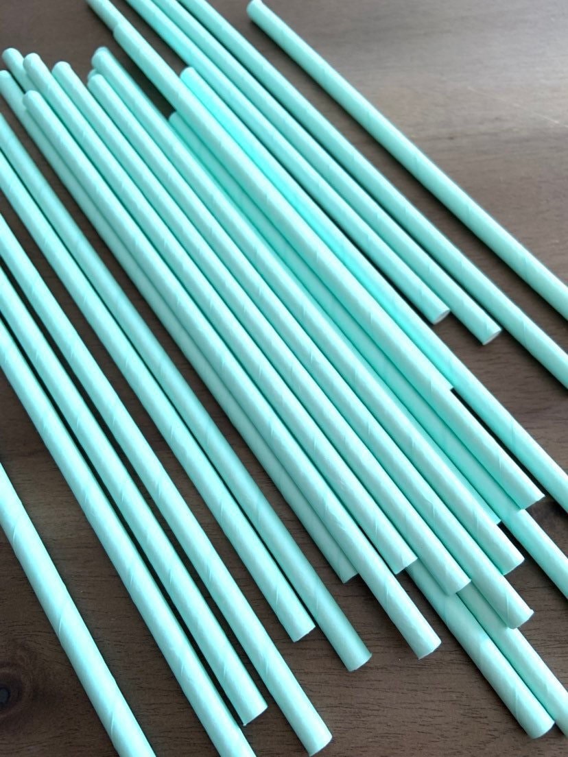 Mint Straws | Mint Party Decor | Mint First Birthday Party | Mint ...