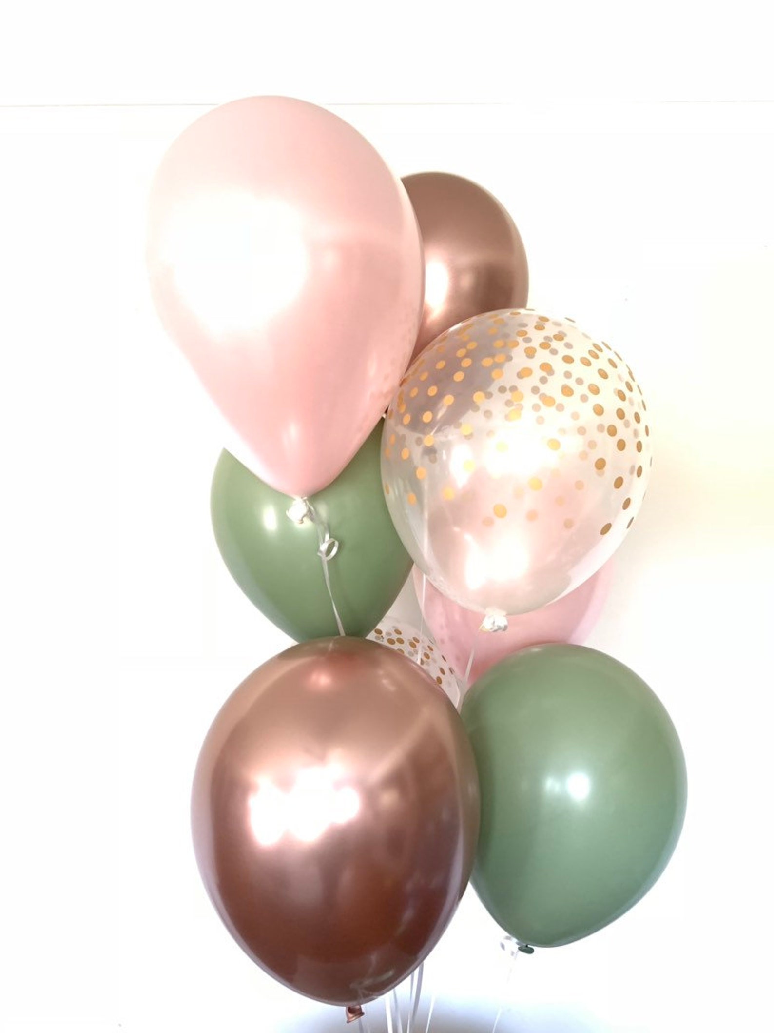 Green and Blush Balloons | Light Green Wedding Decor | Eucalyptus and ...