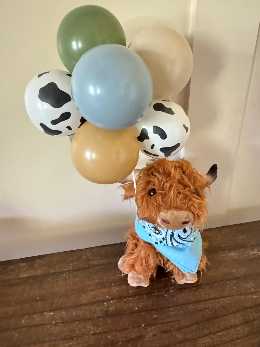 Highland Cow Balloon Kit DIY | Cow & Bandanna INCLUDED | Little Cowboy ...