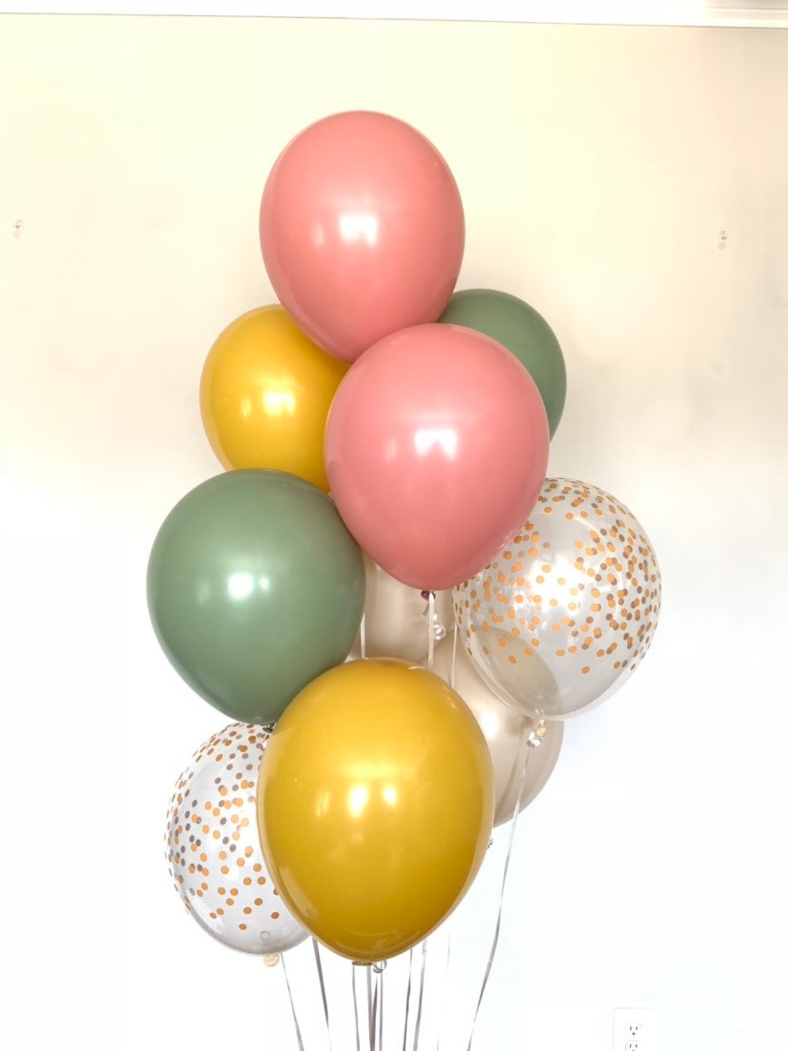 Eucalyptus and Mustard Balloons Boho Rainbow Balloons | Etsy
