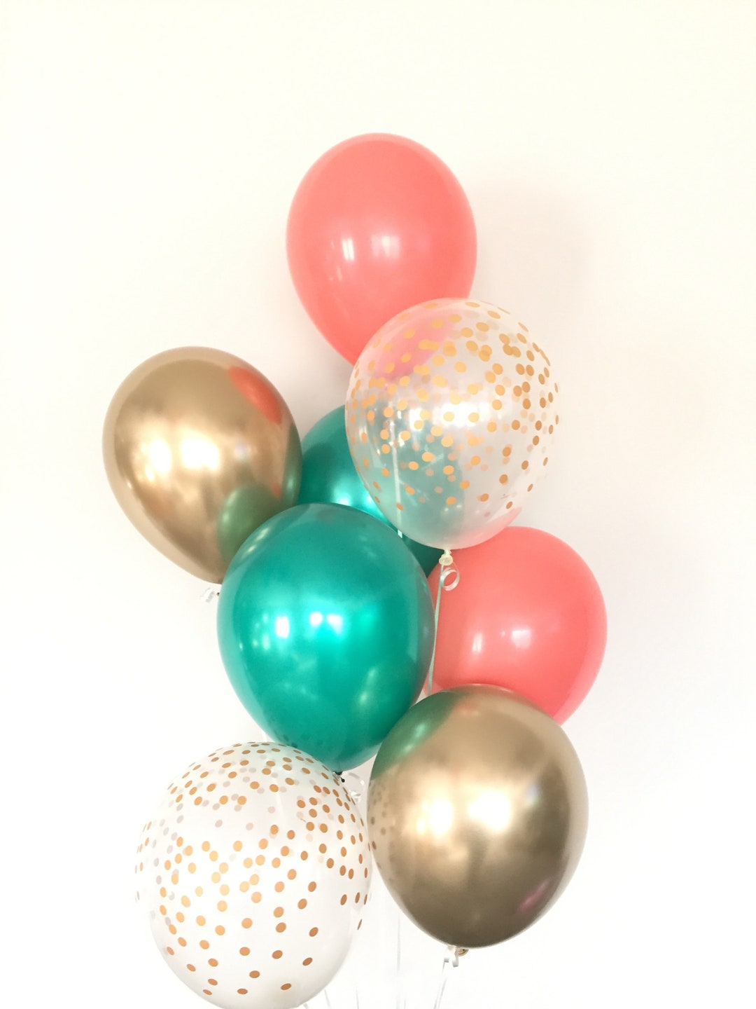 Coral Balloons | Coral and Green Balloons | Tropical Bridal Shower ...