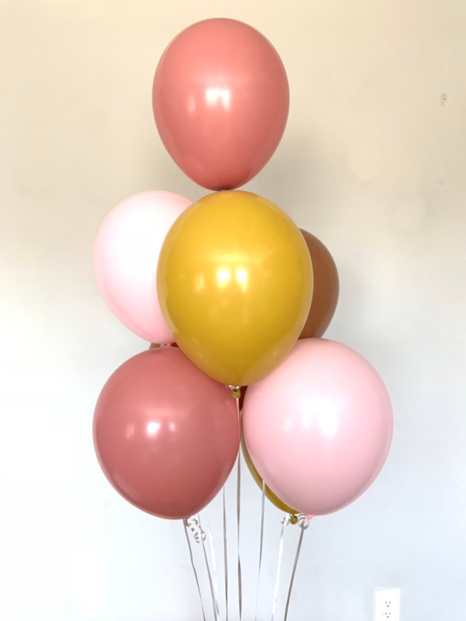 Boho Rainbow Balloons Rosewood and Matte Pink Balloons - Etsy