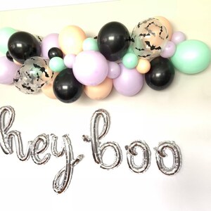 Hey Boo Balloons | Halloween Baby Shower Decor | Halloween Balloon ...