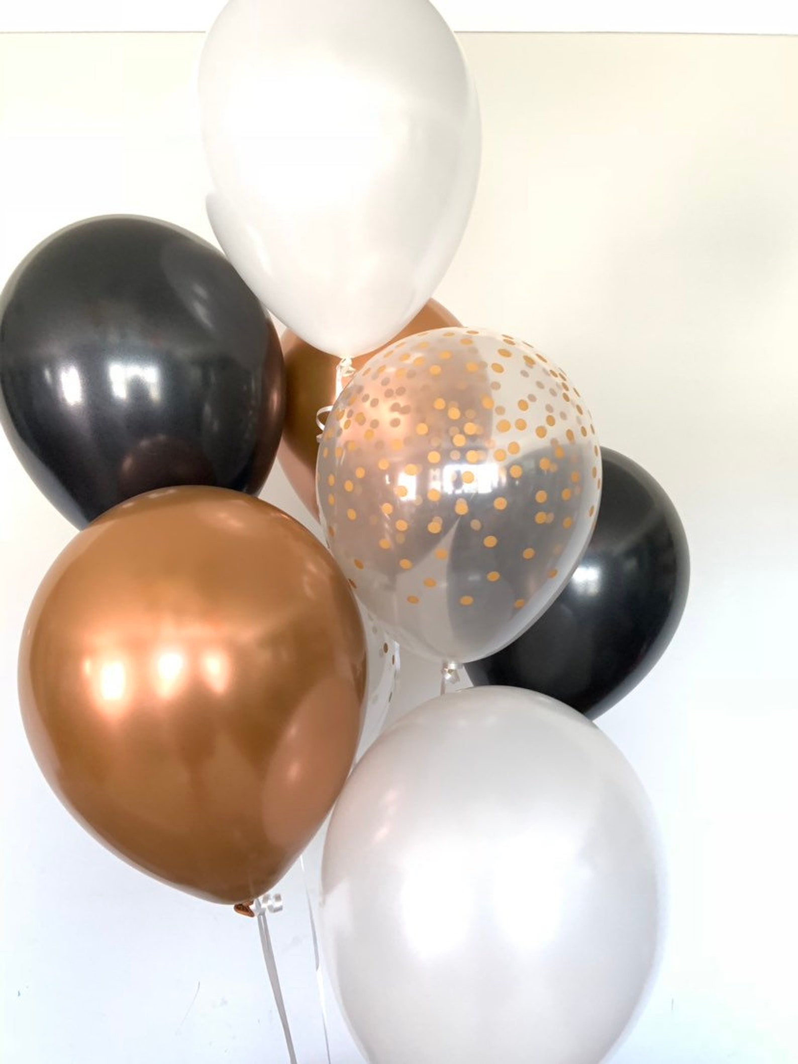 Black and Copper Balloons New Chrome Copper Balloons Black | Etsy