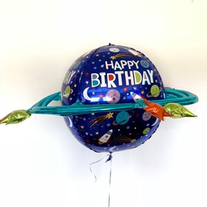 Happy Birthday Balloon Galaxy Birthday Balloons Astronaut Birthday ...