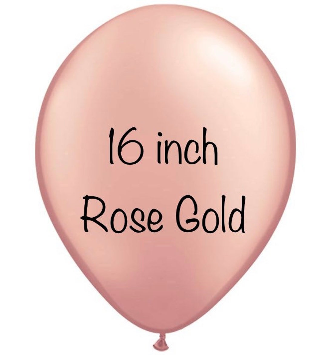 16 Inch Rose Gold Balloons | Metallic Rose Gold Latex Balloons | Rose ...