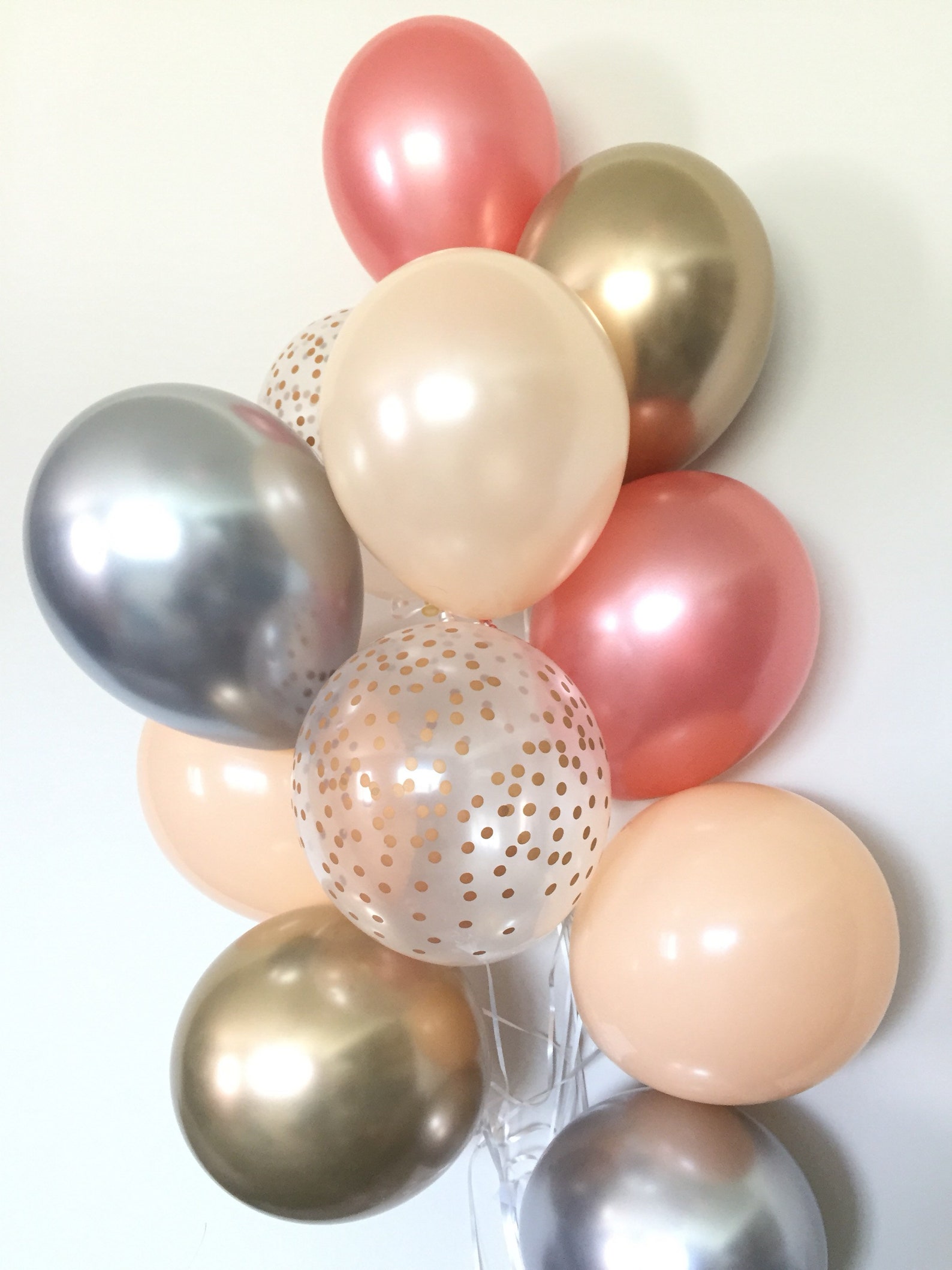 Chrome Balloons Blush and Chrome Balloons Gold and Blush - Etsy