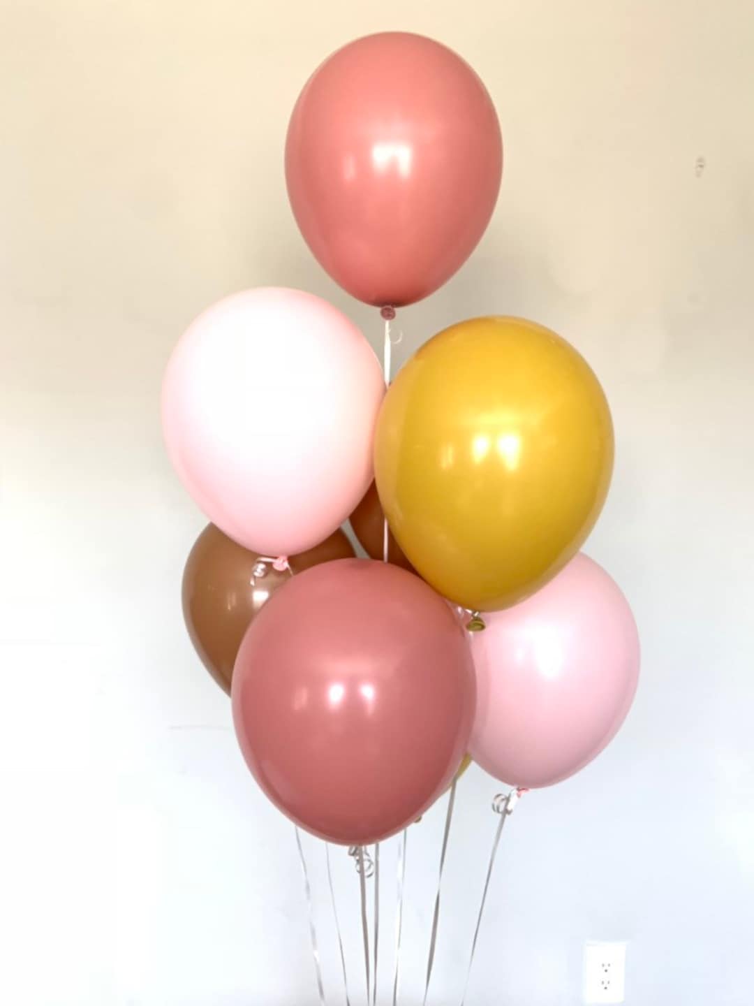 Boho Rainbow Balloons | Rosewood and Matte Pink Balloons | Boho ...
