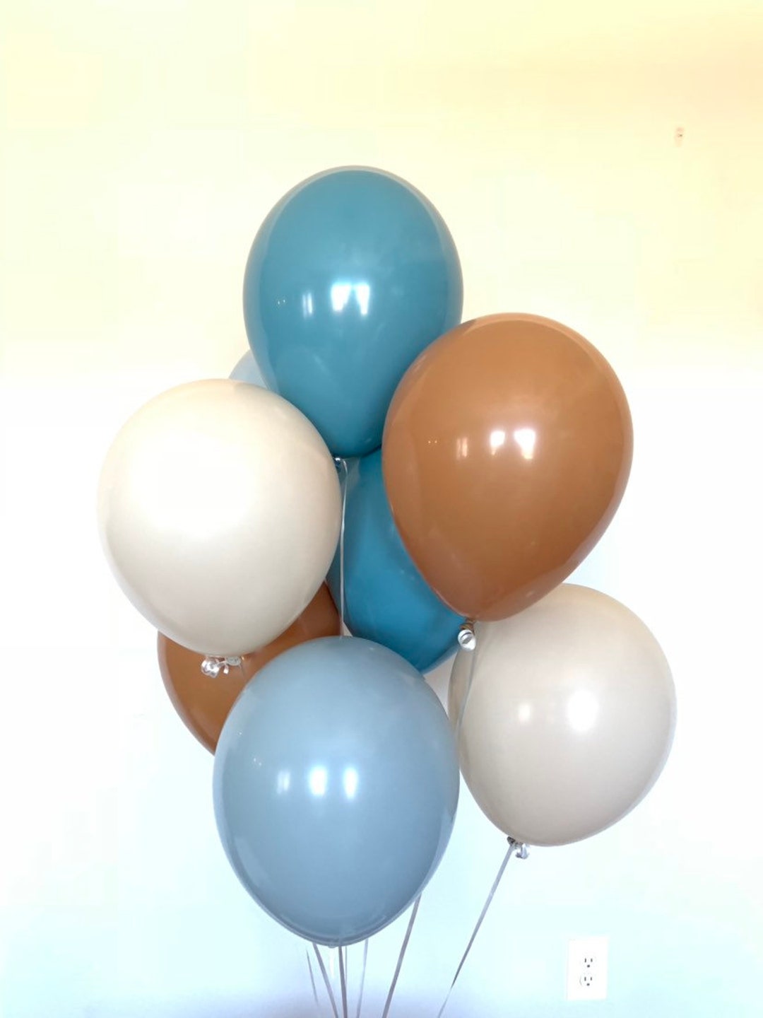 Steel and Fog Balloons | Blue and Mocha Balloons | Something Blue ...