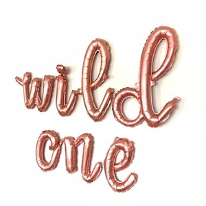 Wild One Balloons | Wild One Baby Shower Decor | Rose Gold Wild One ...