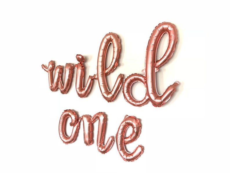 Wild One Balloons Wild One Baby Shower Decor Rose Gold | Etsy