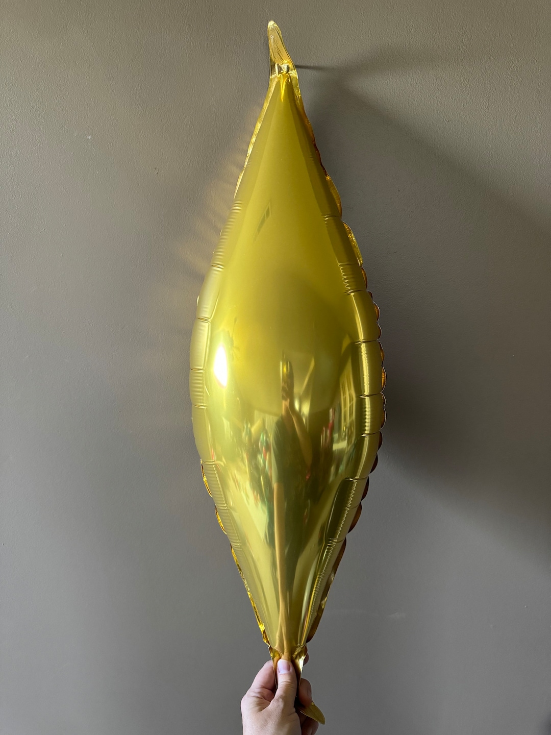 Gold Taper Mylar Balloon | 27” Gold Taper Balloon | Gold Birthday Party ...