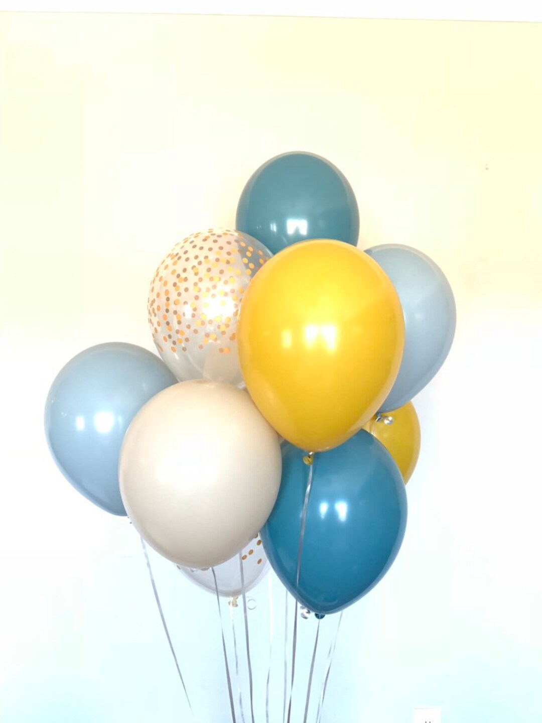 Steel and Fog Balloons | Blue and Gold Balloons | Something Blue | Gold ...