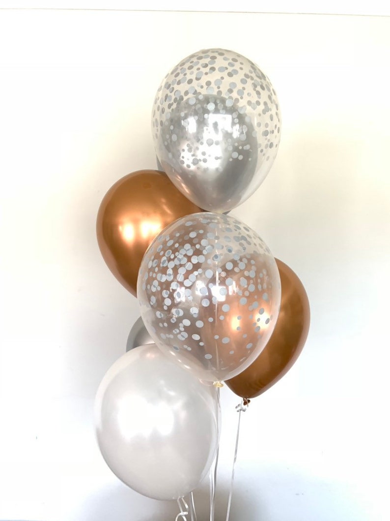 Copper Balloons Copper and White Balloons Copper Baby - Etsy