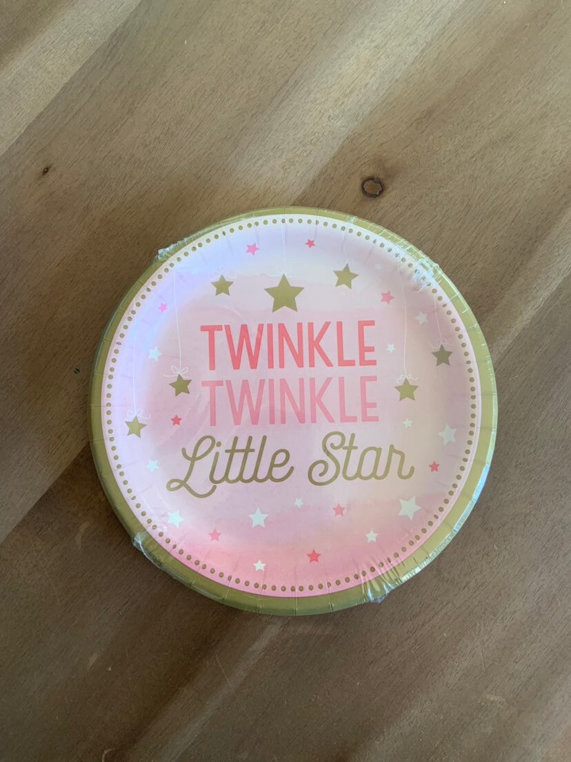 Pink Twinkle Little Star Baby Shower Decor | Pink First Birthday Party ...