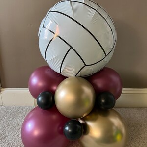 Volleyball Balloon Centerpiece DIY Kit Volleyball Team Party Balloons ...