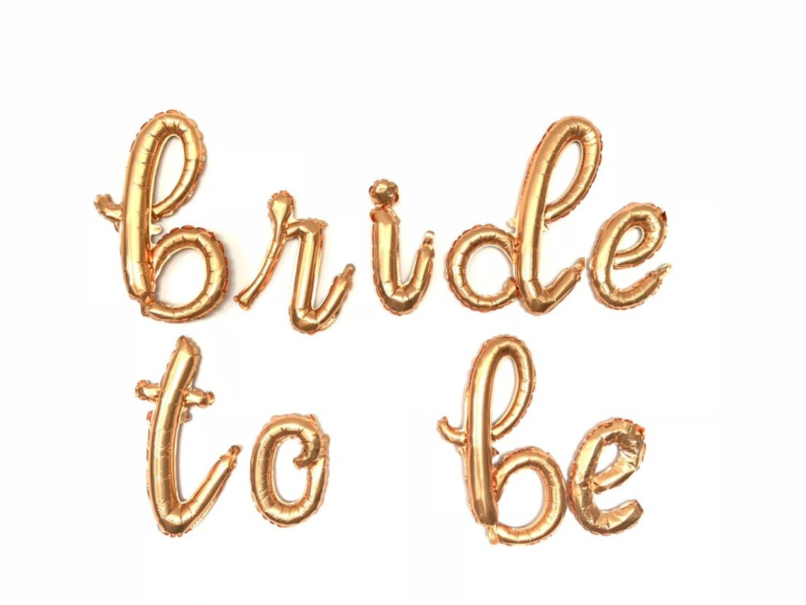 Bride to Be Balloons Gold Bride to Be Banner Gold Wedding - Etsy