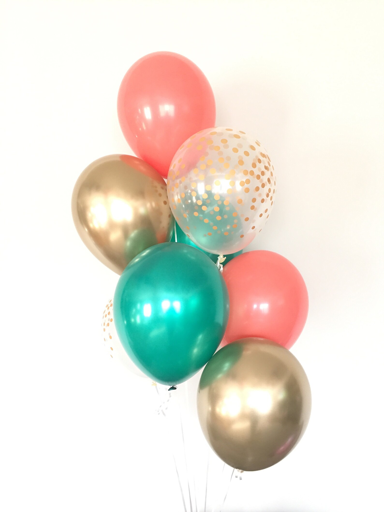 Coral Balloons Coral and Green Balloons Tropical Bridal - Etsy