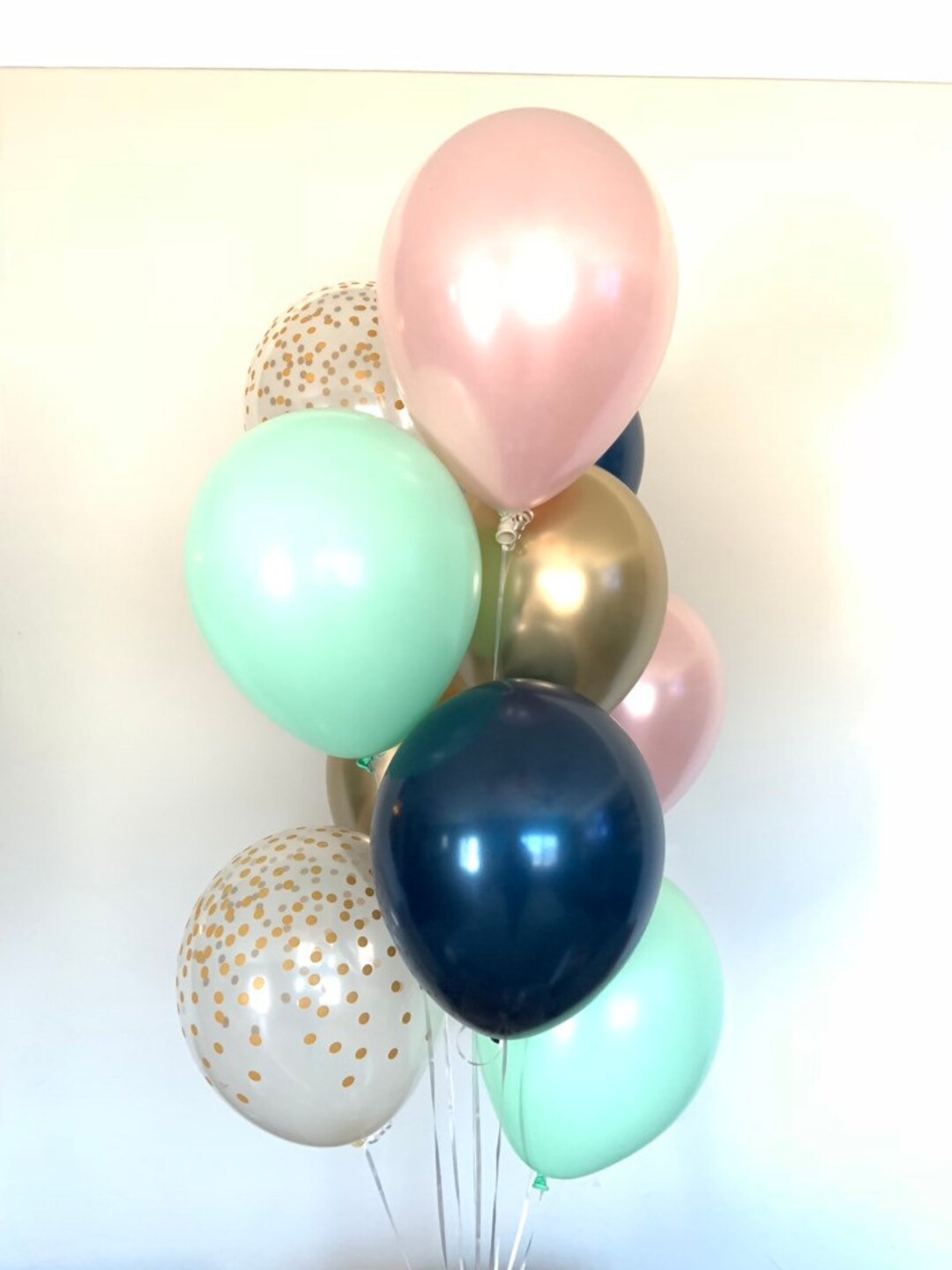 Pink Blush Balloons | Blush Navy and Mint Balloons | Gold and Blush ...