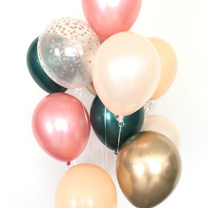 Blush and Rose Gold Balloons Rose Gold and Chrome Gold - Etsy