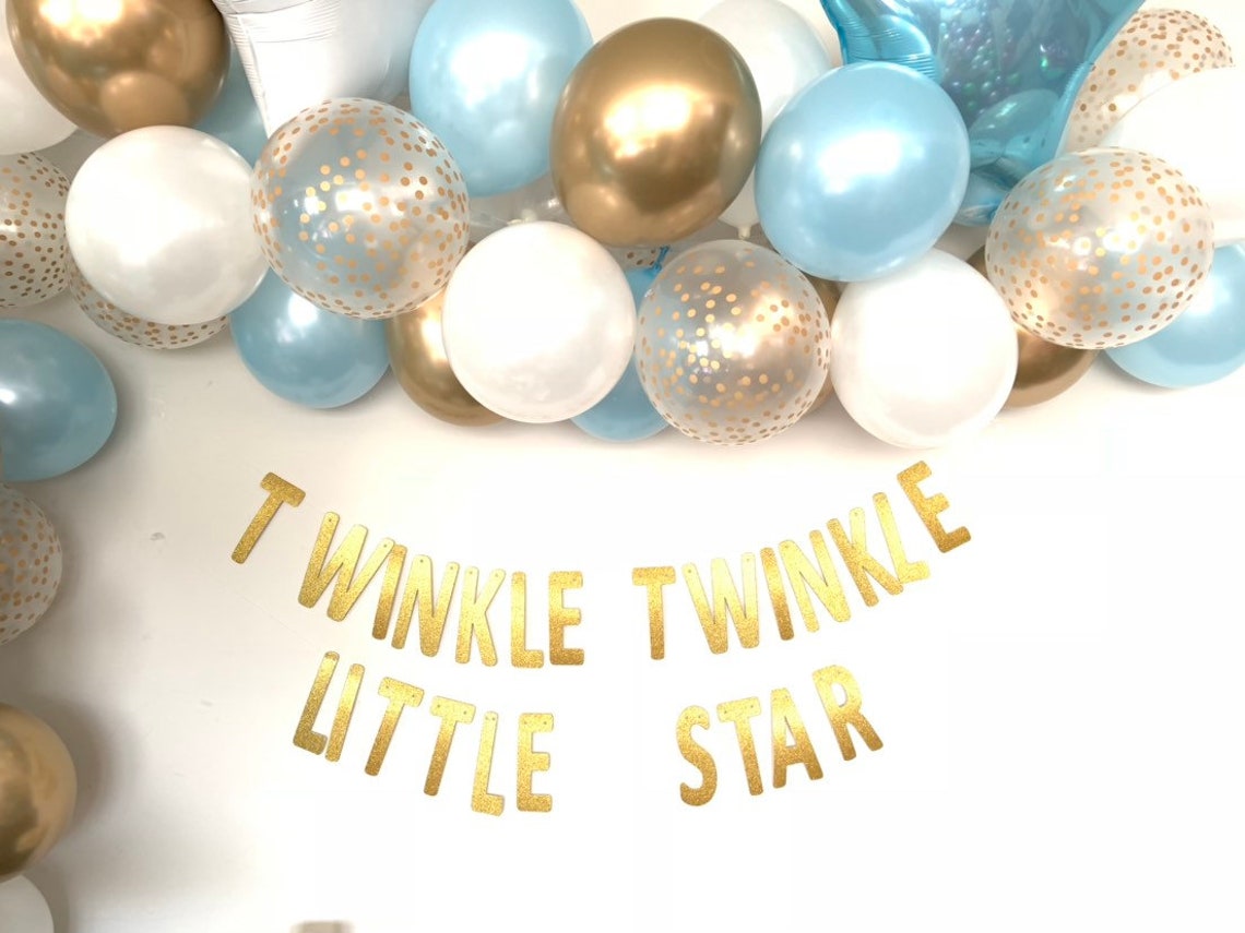 Twinkle Little Star Balloons Blue Twinkle Little Star Baby | Etsy
