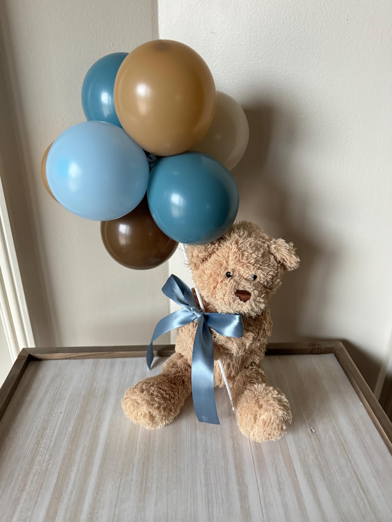 Teddy Bear Balloon Bunch Stick Balloons Only | Bear & Bow NOT Included ...