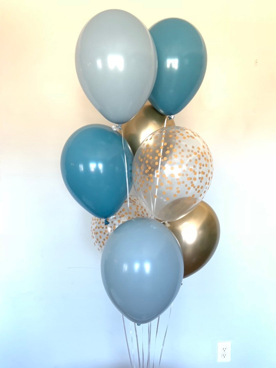 Steel and Fog Balloons | Blue and Gold Balloons | Something Blue | Gold ...
