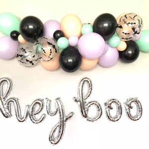 Hey Boo Balloons | Halloween Baby Shower Decor | Halloween Balloon ...