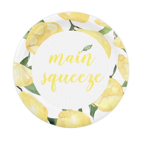 Lemon Paper Plates Lemon Luncheon Plates Mommas Main - Etsy