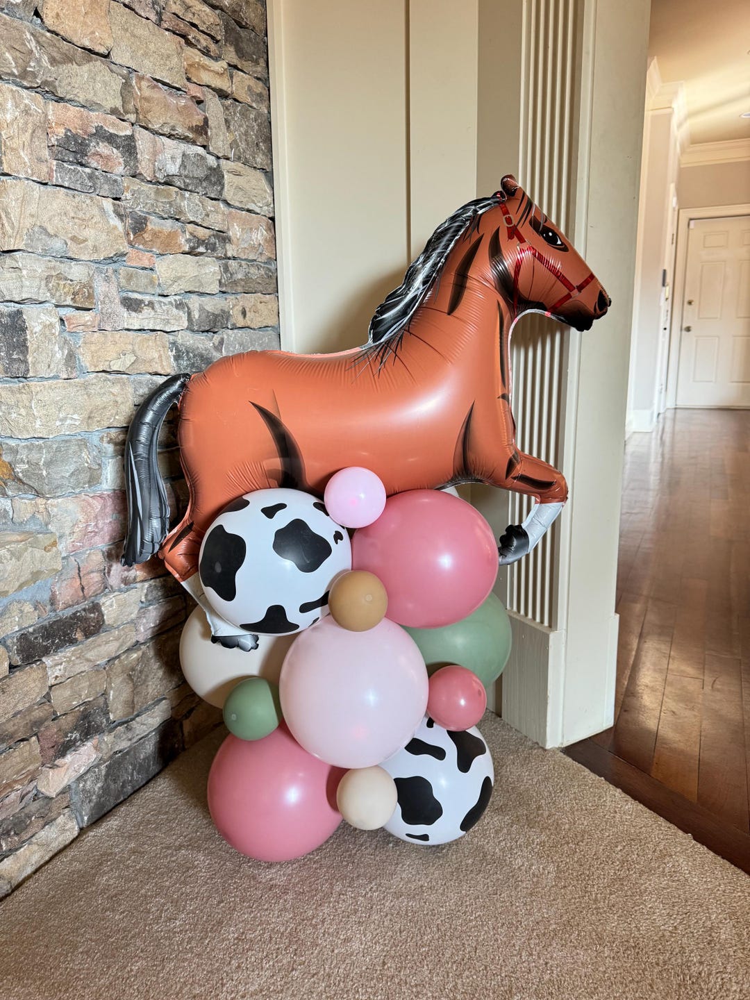 Horse Balloon Tower Kit | My First Rodeo Birthday Balloon Tower ...