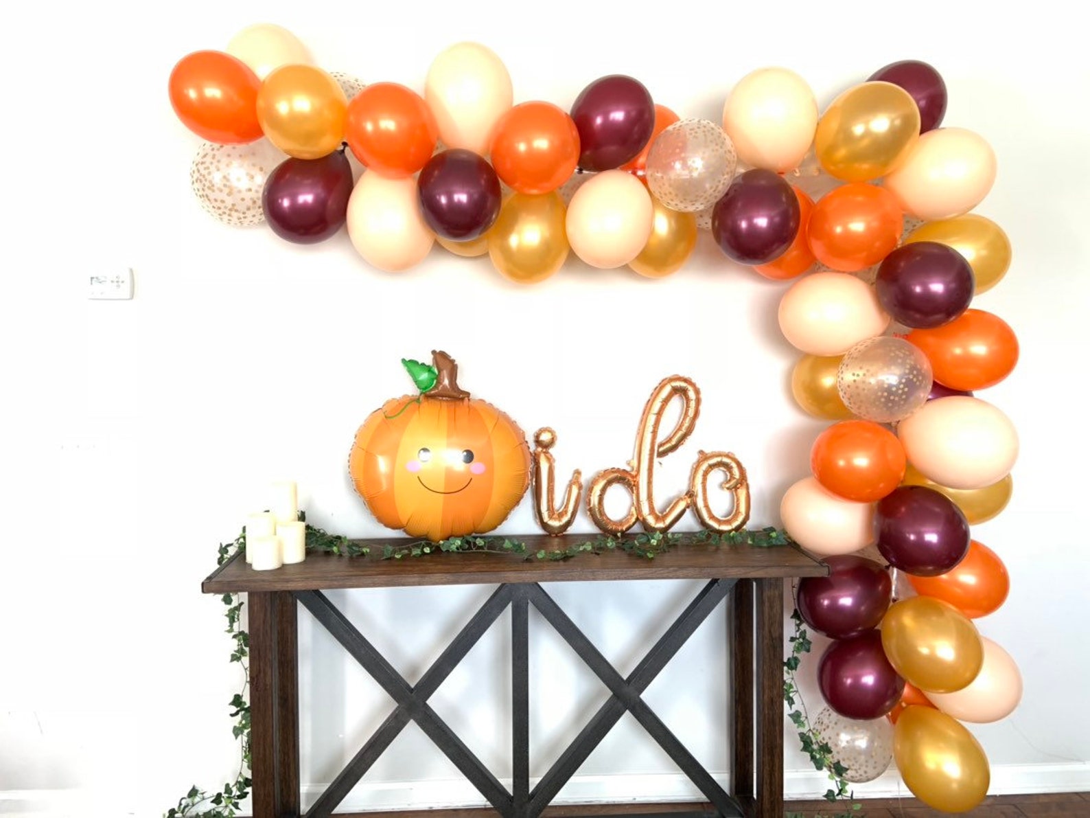 Fall Balloon Garland DIY Kit Blush and Burgundy Bridal | Etsy