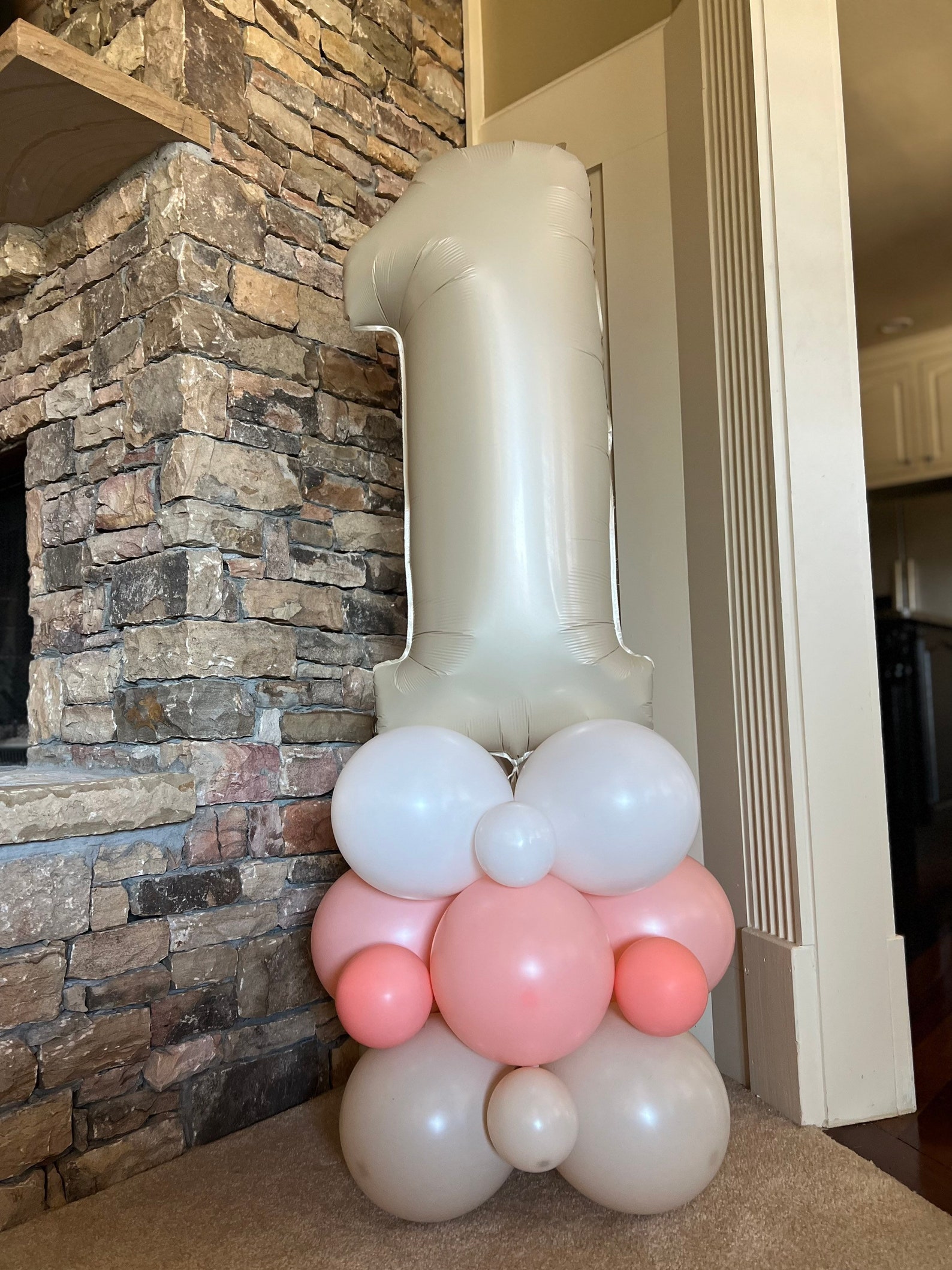 Coral Balloon Tower Kit Sweet to Be One Balloon Centerpiece - Etsy