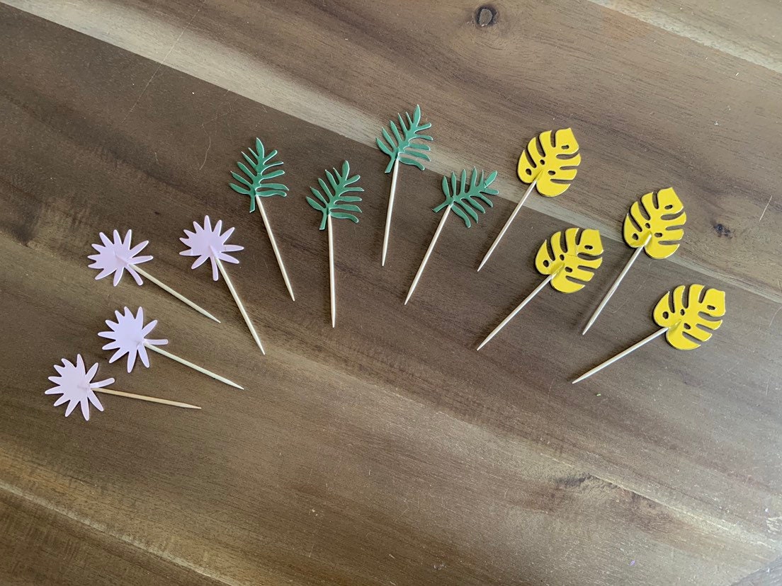 Tropical Straws | Tropical Party Decor | Green Leaf Straws | Tropical ...